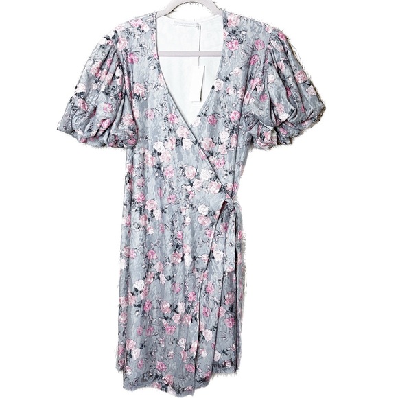 Anne Fontaine | Dresses | Anne Fontaine Gray And Pink Floral Lace ...